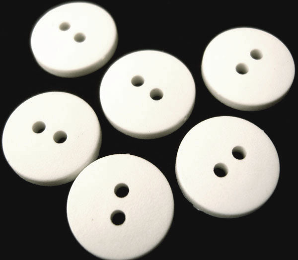 B0021 14mm White Matt Nylon 2 Hole Button – Ribbonmoon