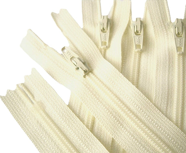 Z4199 YKK 25cm Ivory Nylon No.3 Closed End Zip – Ribbonmoon