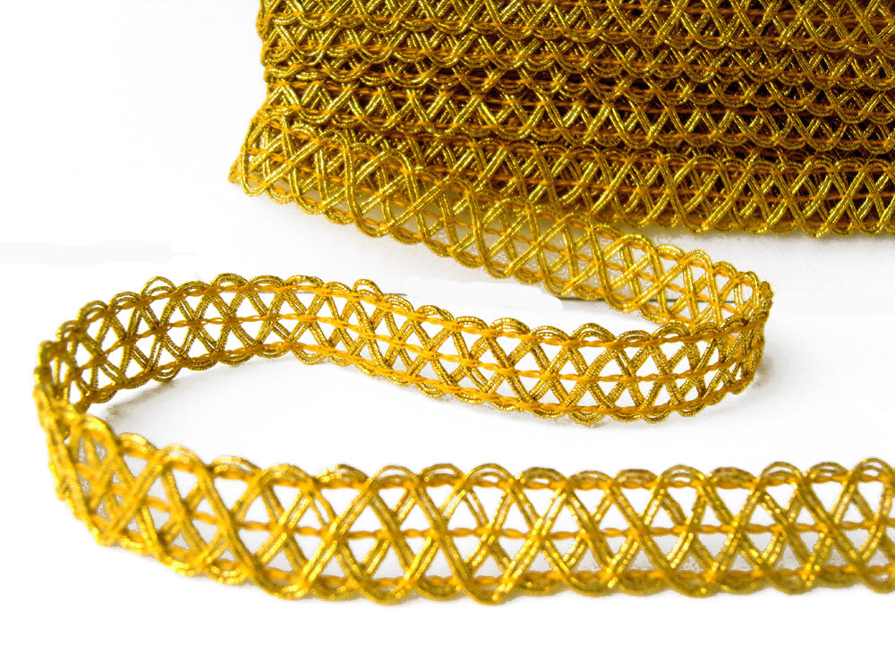FT3112 16mm Dark Gold Metallic Braid Trimming – Ribbonmoon