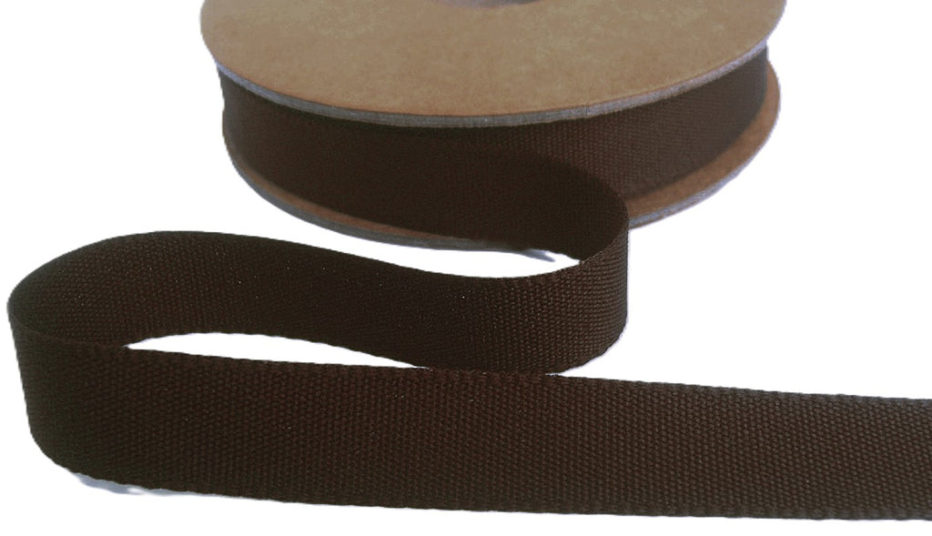 15mm Choc Brown Rustic Taffeta Seam Binding Ribbon | Berisfords Ribbon ...