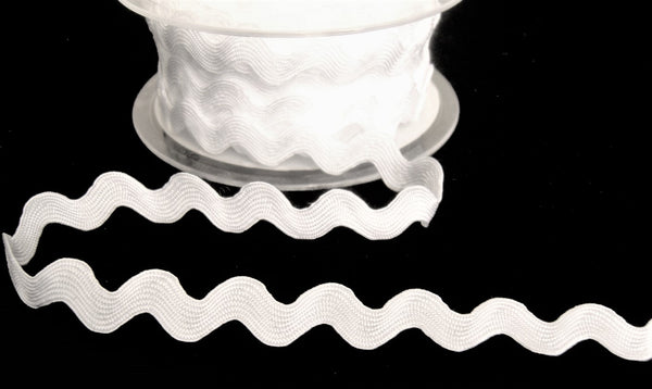 RIC01 13mm Bright White Ric Rac Briad – Ribbonmoon
