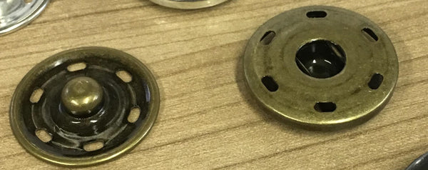 SF41 25mm Antique (Bronze) Metal Snap Fastener – Ribbonmoon