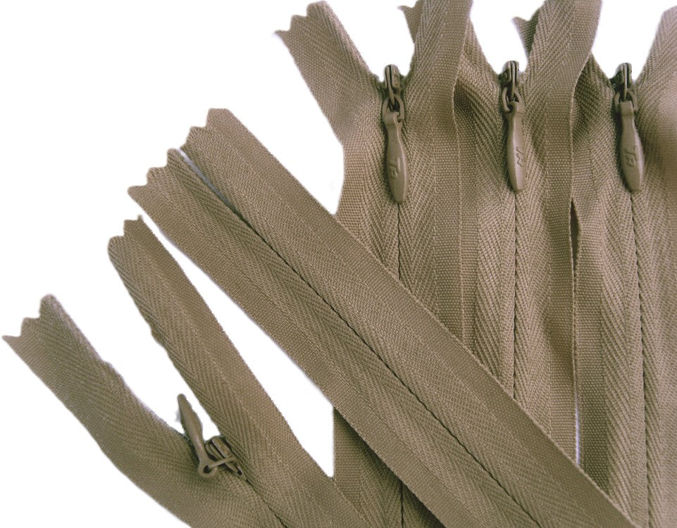 Z1742 20cm Beige Closed End Concealed-Invisible No.3 Zip – Ribbonmoon