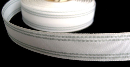 R4641 25mm White Petersham Tape – Ribbonmoon