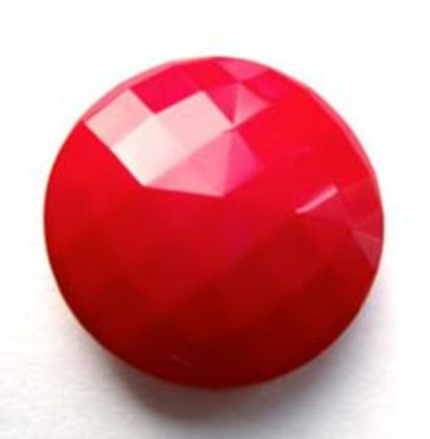 15mm Red Domed Gloss Honeycomb Nylon Shank Button – Ribbonmoon
