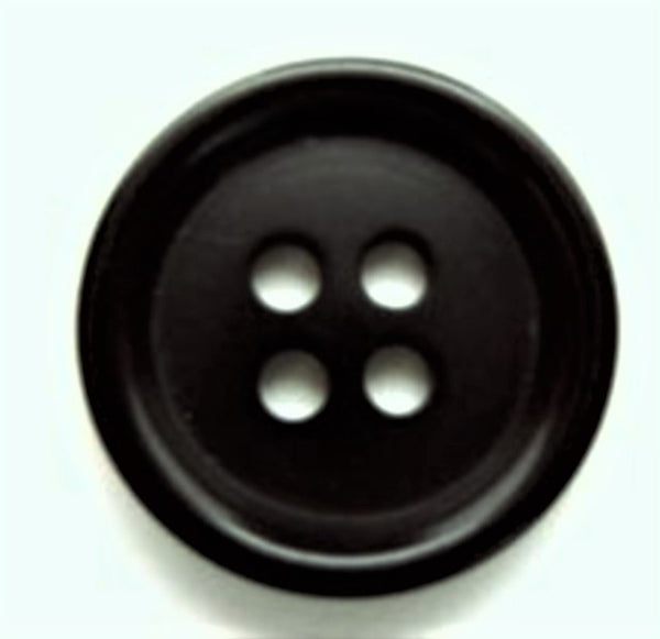 B6101 19mm Black Gloss 4 Hole Button – Ribbonmoon