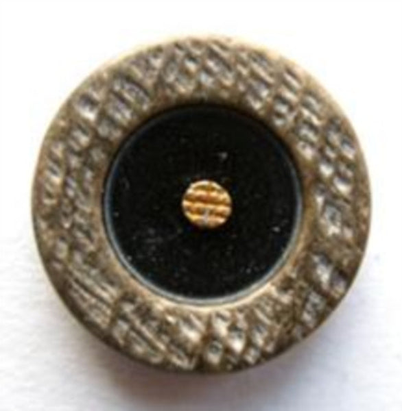 B6523 20mm Black, Gold and Stone Beige Shank Button – Ribbonmoon