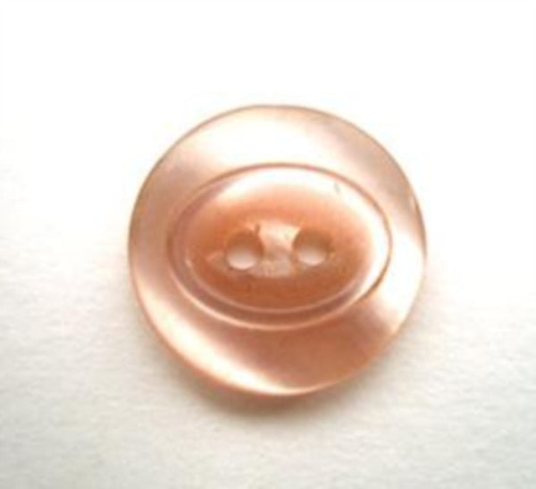 B13637 16mm Dusky Pink Tinted Polyester Button with an Oval Centre ...