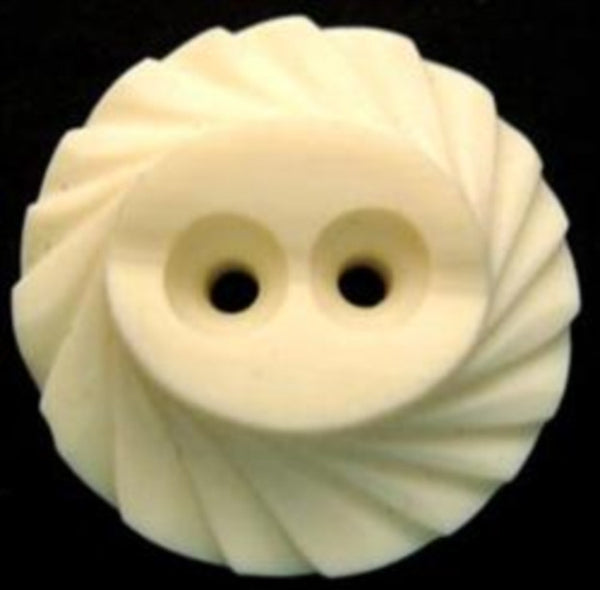 B6163 32mm Cream Very Chunky Bone Sheen Raised Centre 2 Hole Button ...